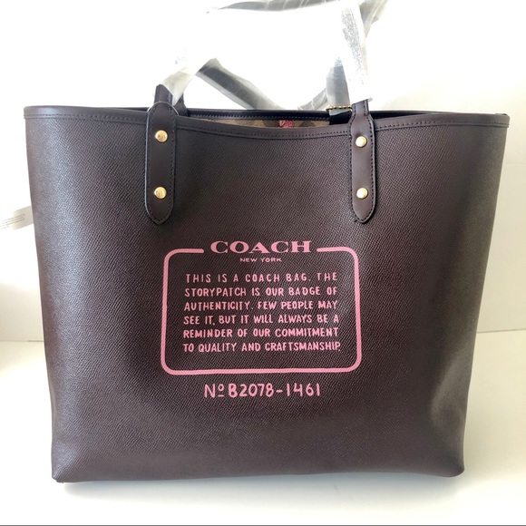 Coach | Bags | Coach Reversible City Tote Floral Butterfly Purse | Poshmark